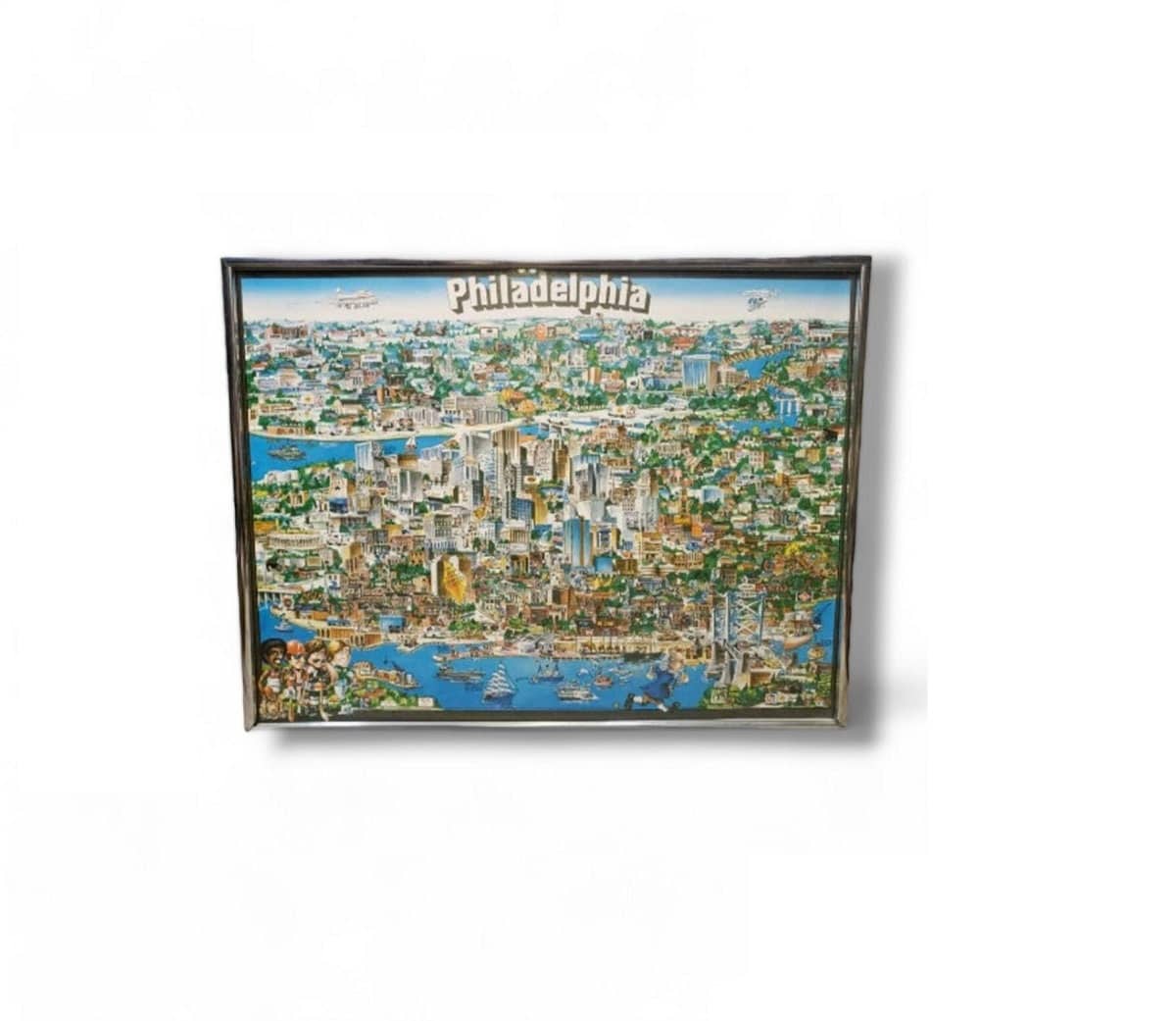 1980 Vintage Philly Philadelphia City Caricature Print, Cartoon ...