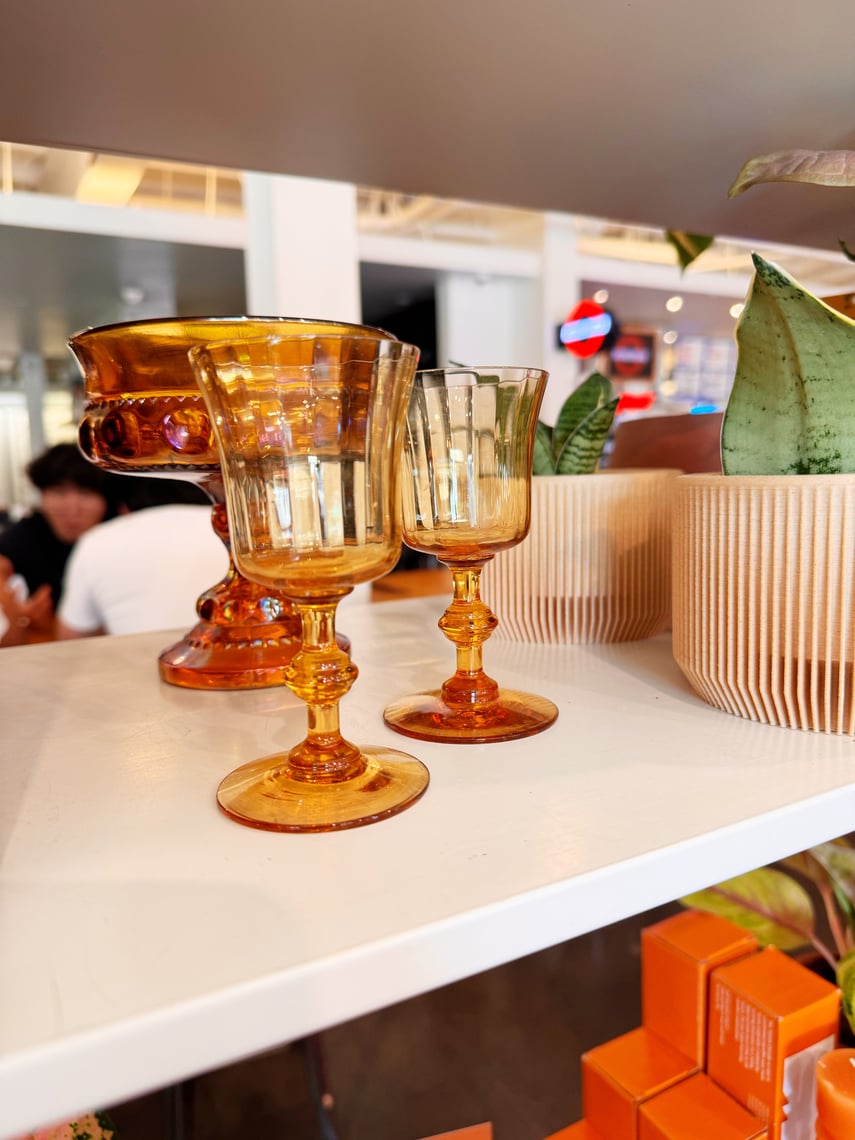 Vintage Amber Cordial Glasses | Jungle and Loom | Washington, DC