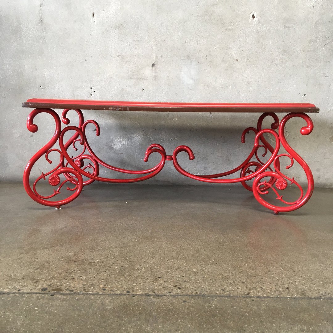 Whimsical Coffee Table Hand Painted & Signed w/Centauer & Maiden NFD ...