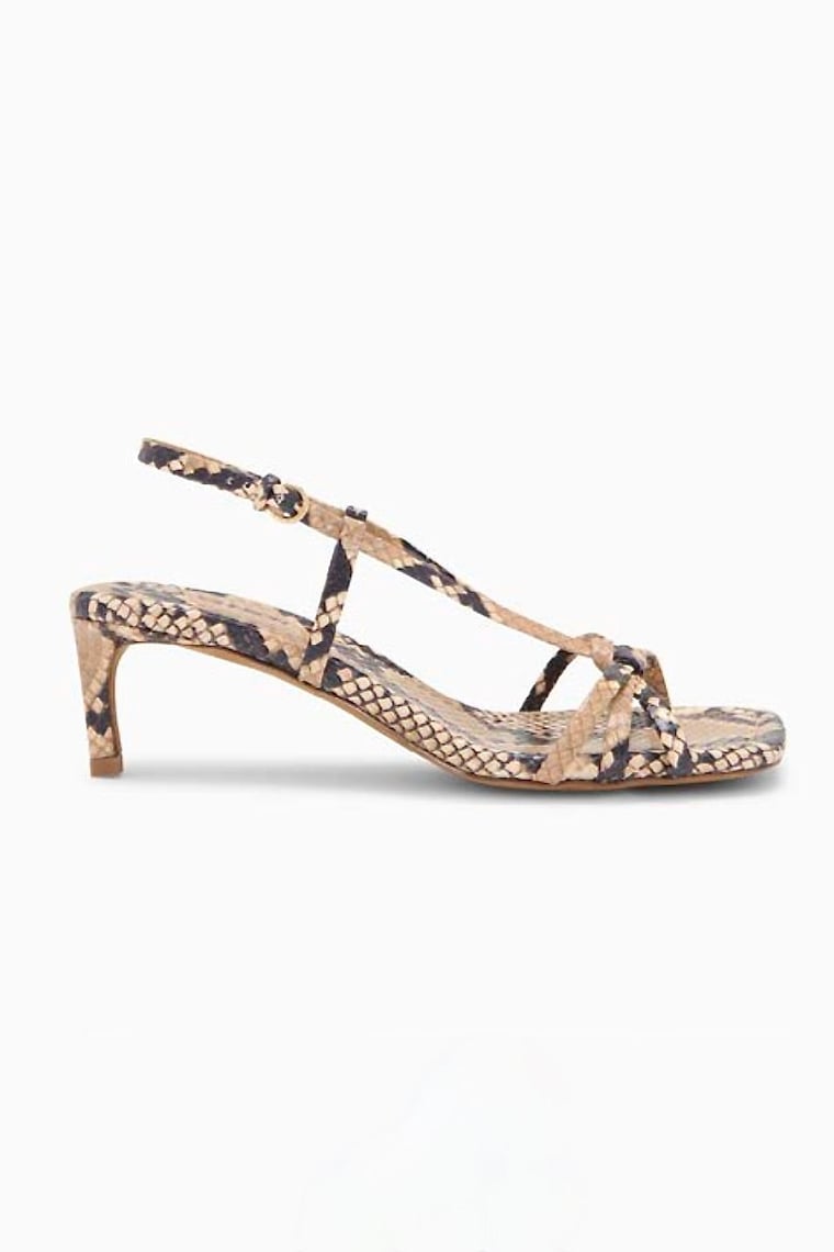 Petra Kitten Heel - Sand Python | Dress | Beacon Hill - Boston, MA