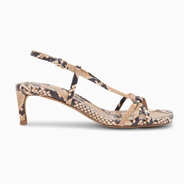 Petra Kitten Heel - Sand Python | Dress | Beacon Hill - Boston, MA
