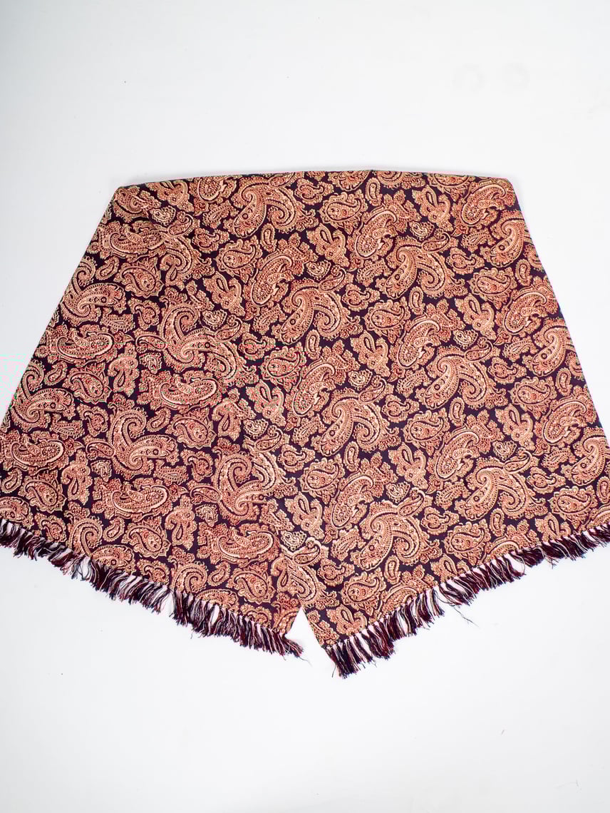 1940's hand fringed men's opera scarf | Erin Templeton | Vancouver, BC