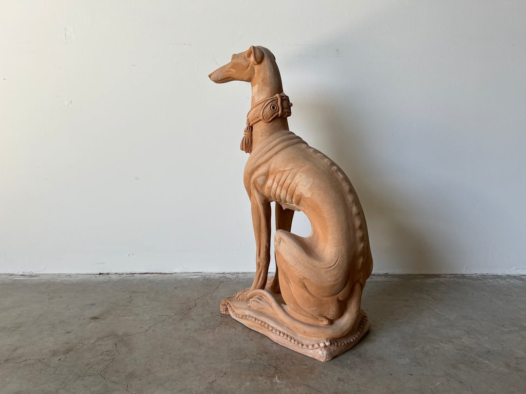 Vintage Life - Size Italian Greyhound Terracotta Dog Statue | Miami ...