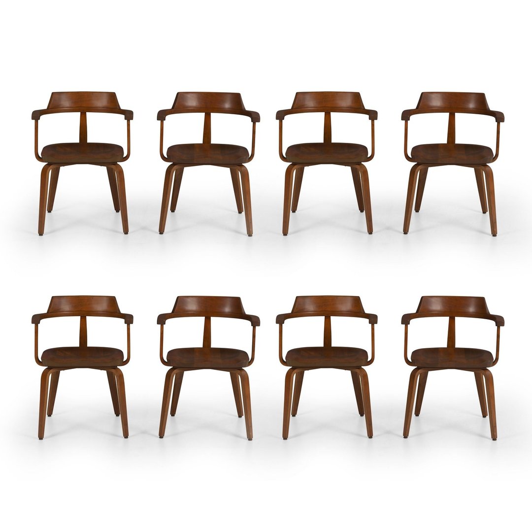 Walter Gropius Armchairs for Thonet Set of Eight 1951 | Converso ...