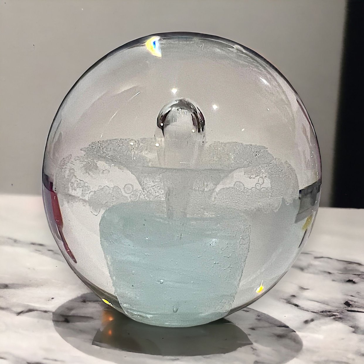 Vintage Robert W Stephan 1981 Signed Glass Paperweight Teardrop | Over ...