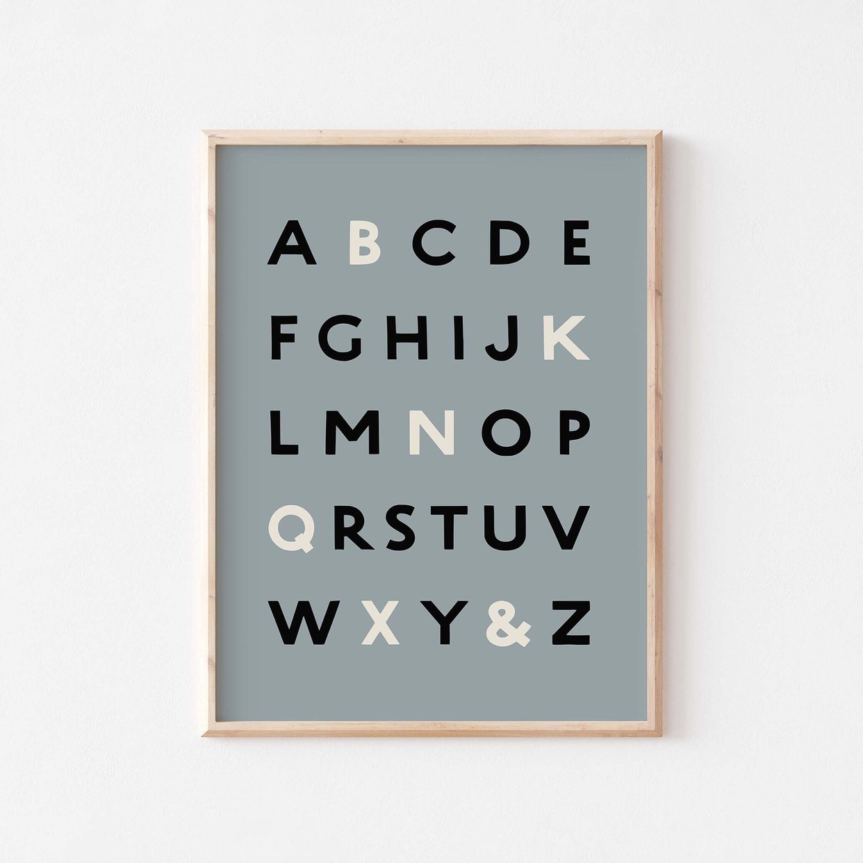 Blue Alphabet poster, ABC print, Educational children’s | Kristen ...