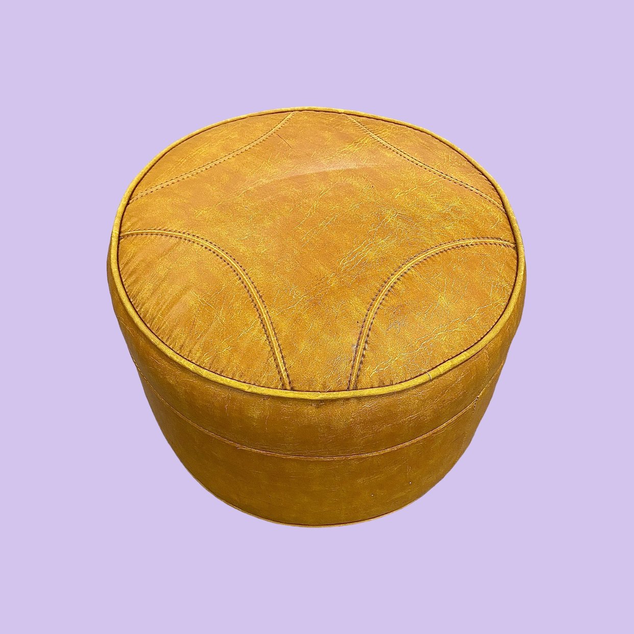 Vintage Ottoman Retro 1970s Mid Century Modern + Mustard | Retrospect ...