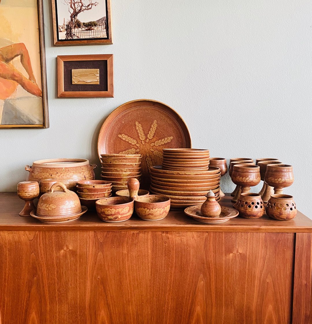 Vintage handmade stoneware set by Blue Spruce Pottery, Bend Oregon ...