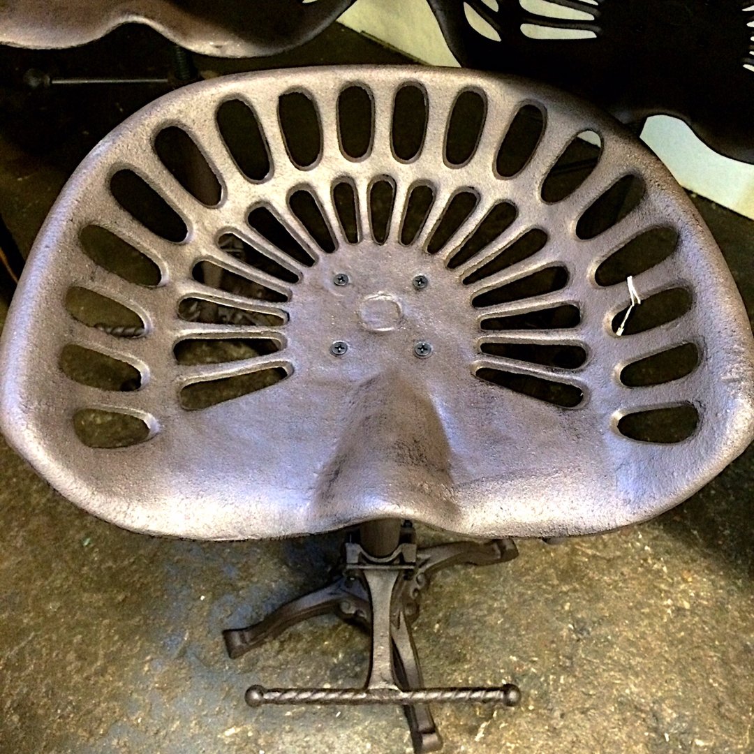 Adjustable Industrial Tractor Stool With Swivel Seat | Kudzu Antiques ...