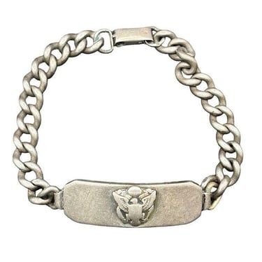 WWII Sterling Silver US Army ID Link Bracelet | Harvey's on Beverly ...