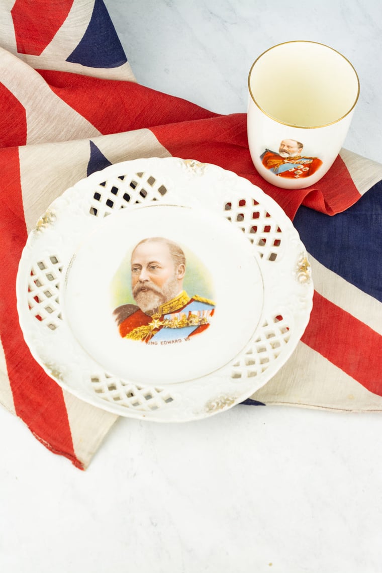 Antique Edward VII 1902 Coronation Plate & Tumbler | Posh Chicago ...