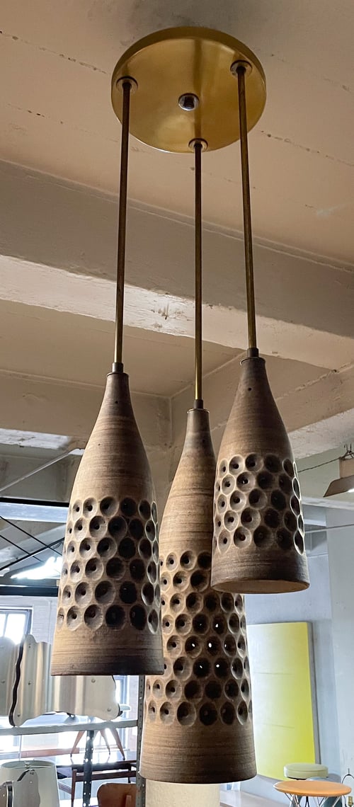 Lee Rosen Ceramic Spiral Pendant Fixture for Design Technics | Weinberg ...