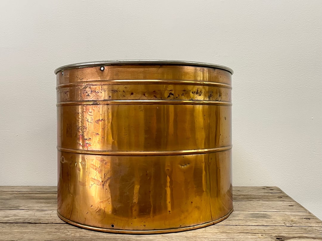 Large Copper Wash Tub Washtub with Spigot Round Barrel Washtub ...