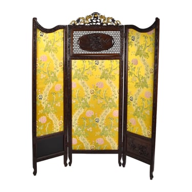 Vintage Carved Chinese Dragon Dressing Screen Room Divider ...