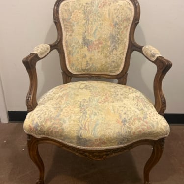Vintage Pastel Upholstered Arm Chair | Turn the Tables | Northbrook, IL