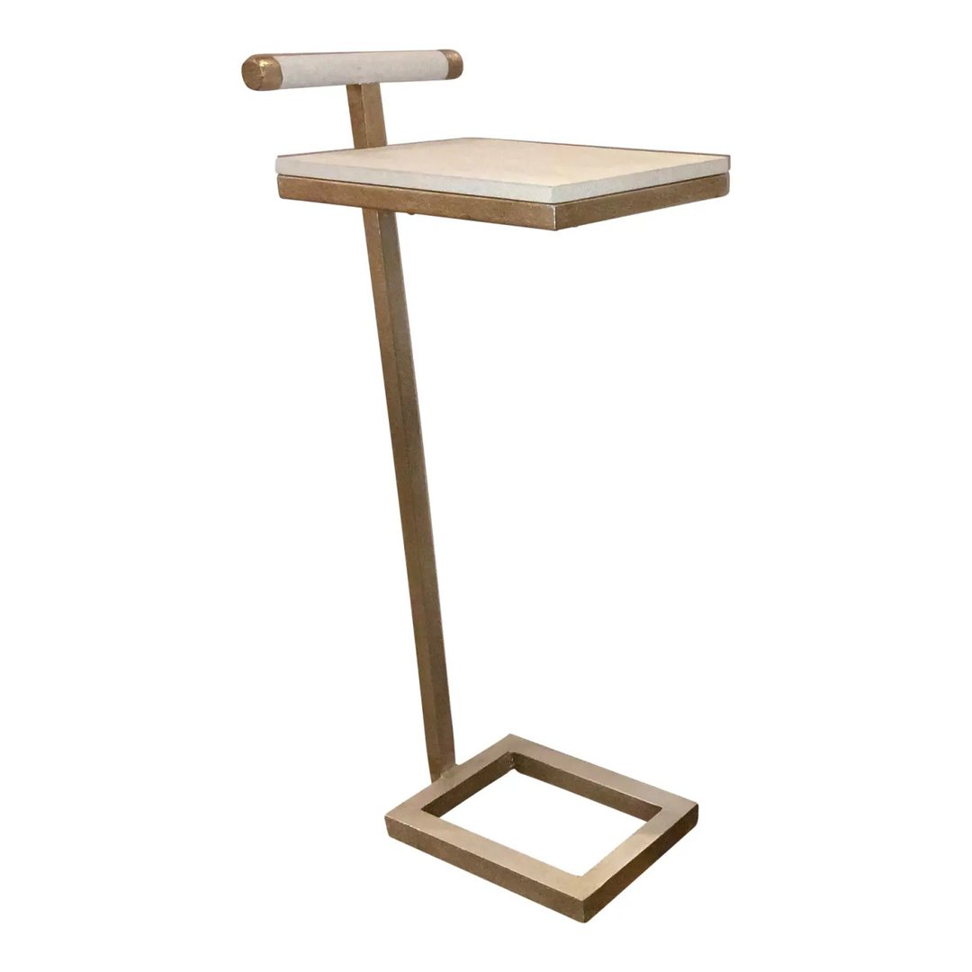 Made Goods Modern Off-White and Gray Faux Shagreen Ellery Side | 14th ...