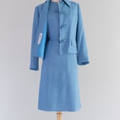 1960's Baron Peters Blue Dress and Jacket Set / ML | Xtabay Vintage ...