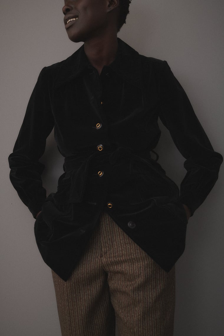 1960s Ysl Black Velvet Coat | Desert Vintage | Tucson, AZ