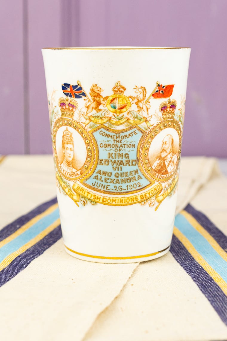 Antique King Edward VII and Queen Alexandra 1902 Coronation Tumbler ...