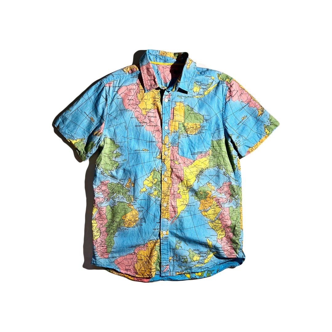 Vintage Map Shirt Button Up | Glorydays Fine Goods | Vancouver, BC