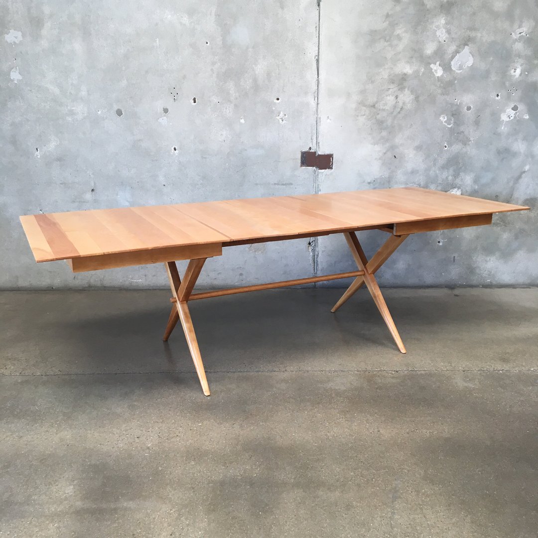 Mid Century Solid Maple Dining Table | Urban Americana | Long Beach, CA