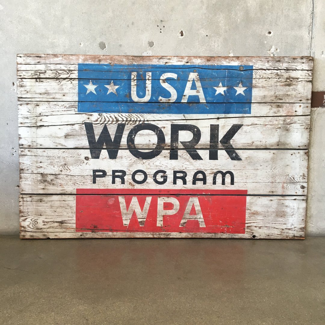 Vintage Wood WPA Sign - RARE | Urban Americana (Home Decor) | Long ...