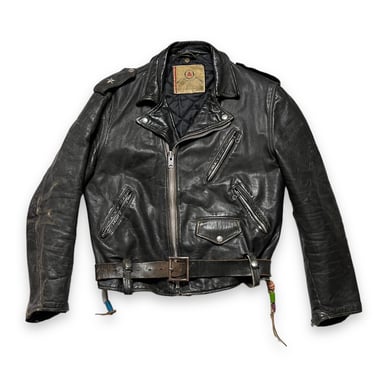 Vintage 1960s BECK ONE STAR Black Leather Motorcycle Jacket ~ size ...