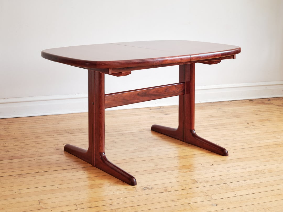 Mid Century Danish Modern Oval Rosewood Skovby Dining Table | Spaced ...