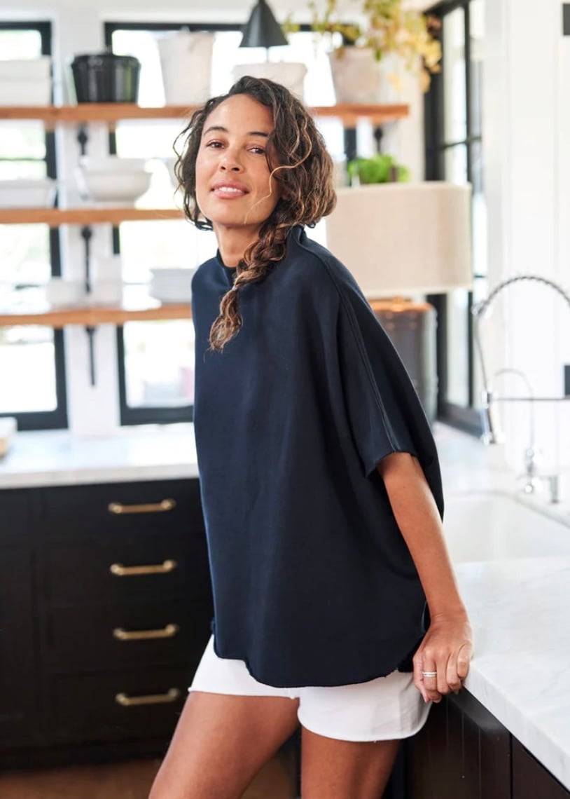Frank & Eileen | Audrey Funnel Neck Capelet in British Royal Navy | The ...