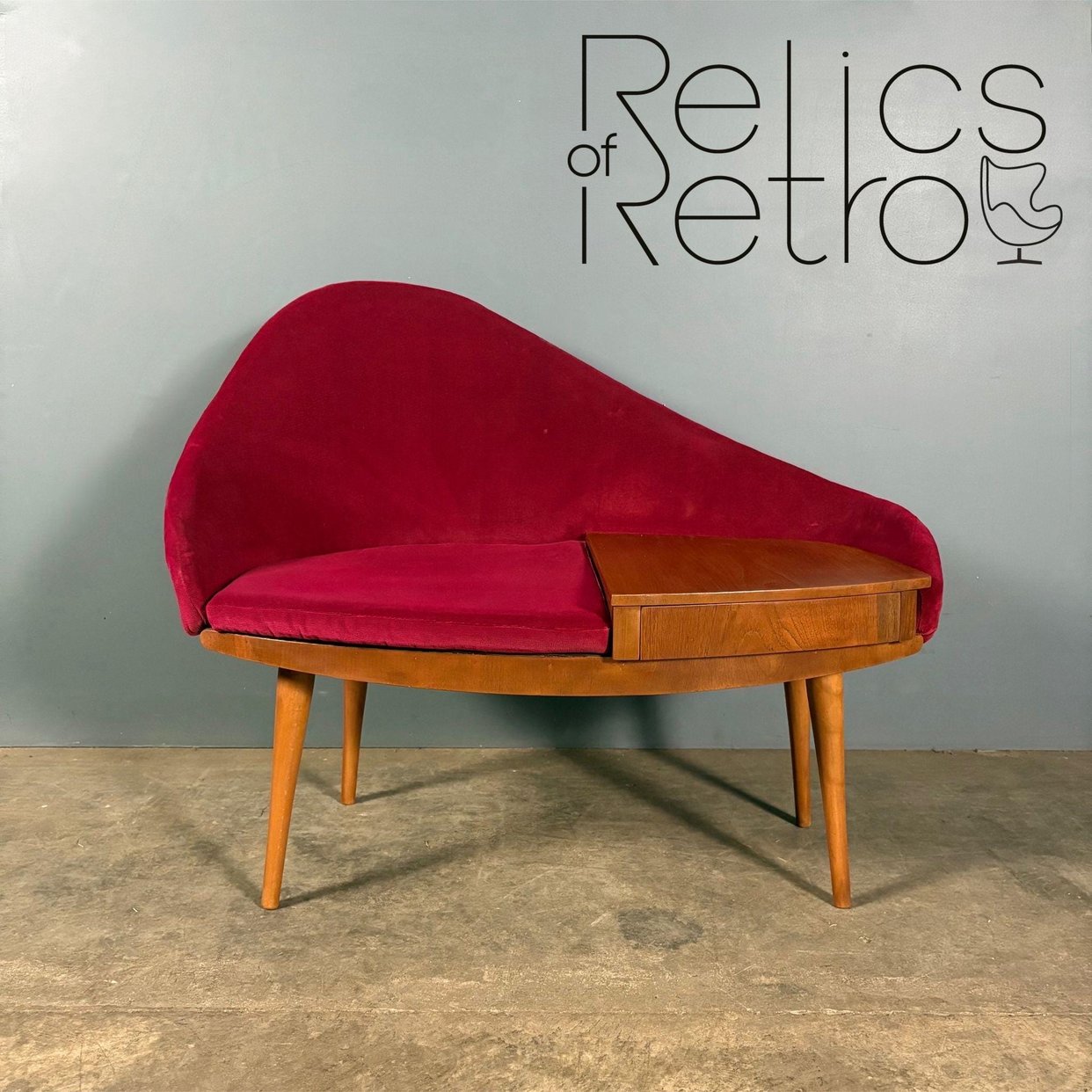 Chippy Heath Contour Curved Telephone Table Seat Mid | Relics of Retro ...