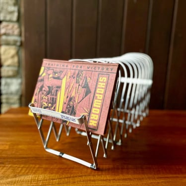 Vintage Paper Rack Accordian Mid-Century Architectural Design | Brain ...
