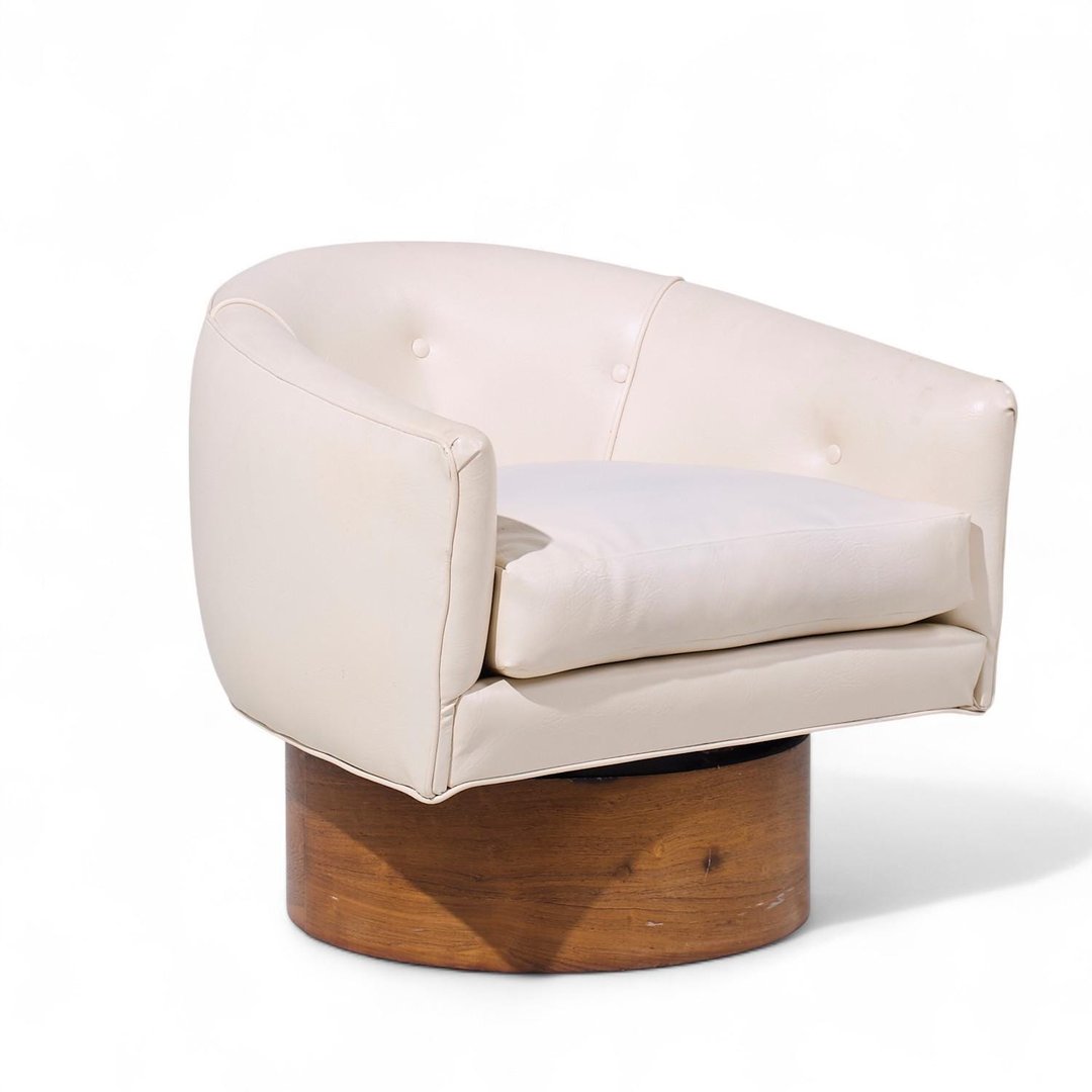 Milo Baughman for Thayer Coggin Mid Century Rosewood Swivel Lounge ...