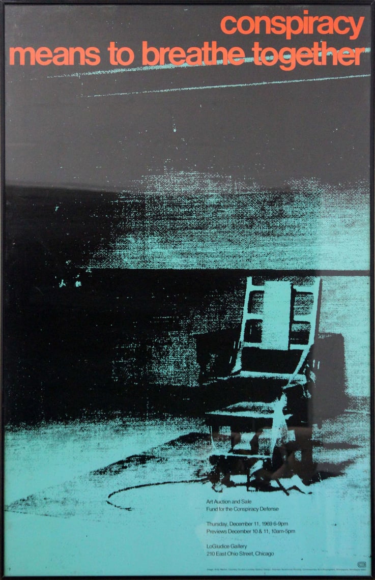 Andy Warhol Electric Chair Conspiracy Means to Breathe Together Vintage ...
