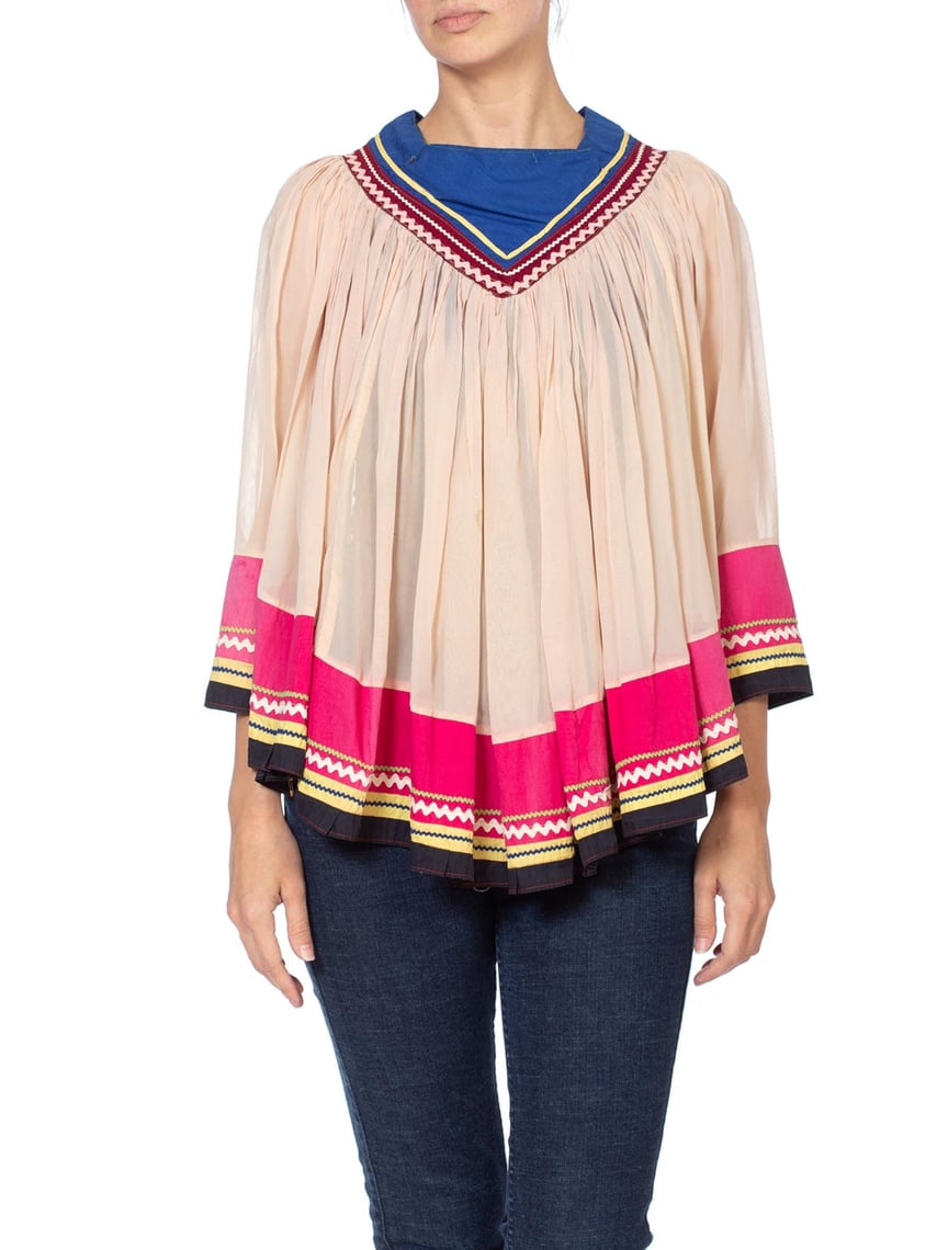 1940S Seminole Indian Native American Ric-Rac Boho Poncho Top | Morphew ...