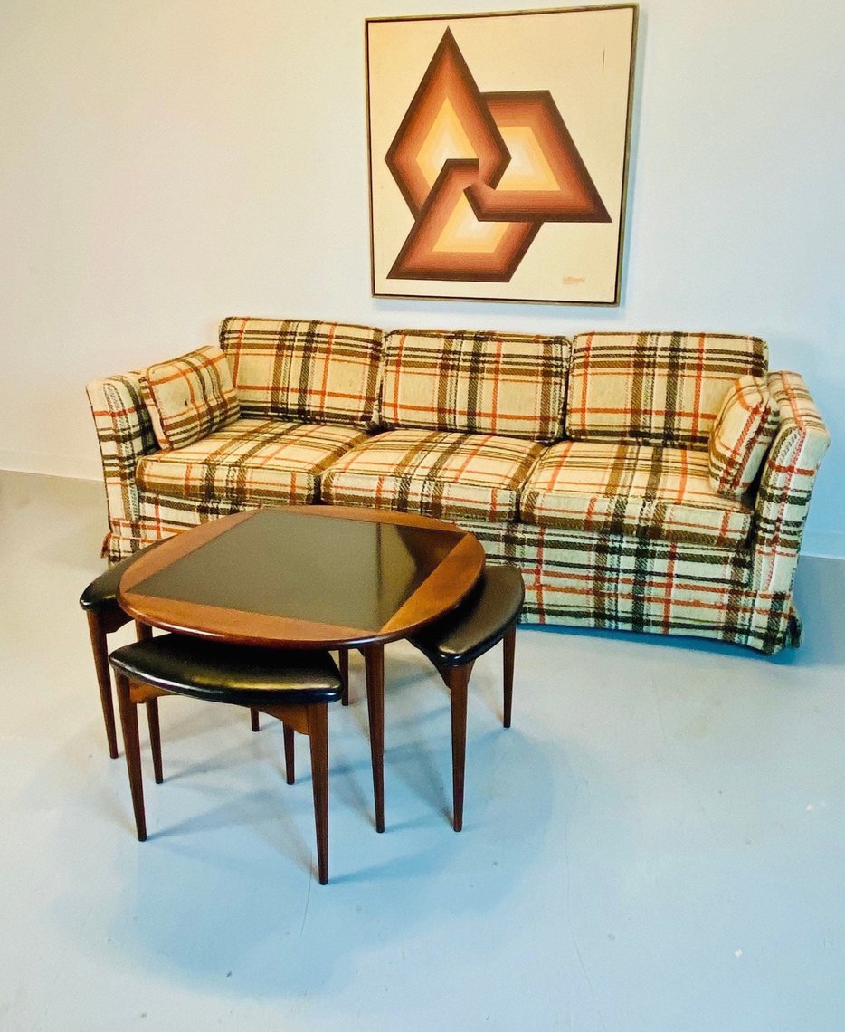 Mid Century Modern Hans Olsen Style Walnut Coffee Table With | Viva La ...