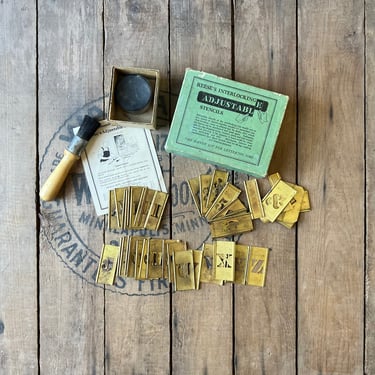 Vintage Reese’s 3/4” Brass Sign Making Stencils Craft Alphabet | North ...