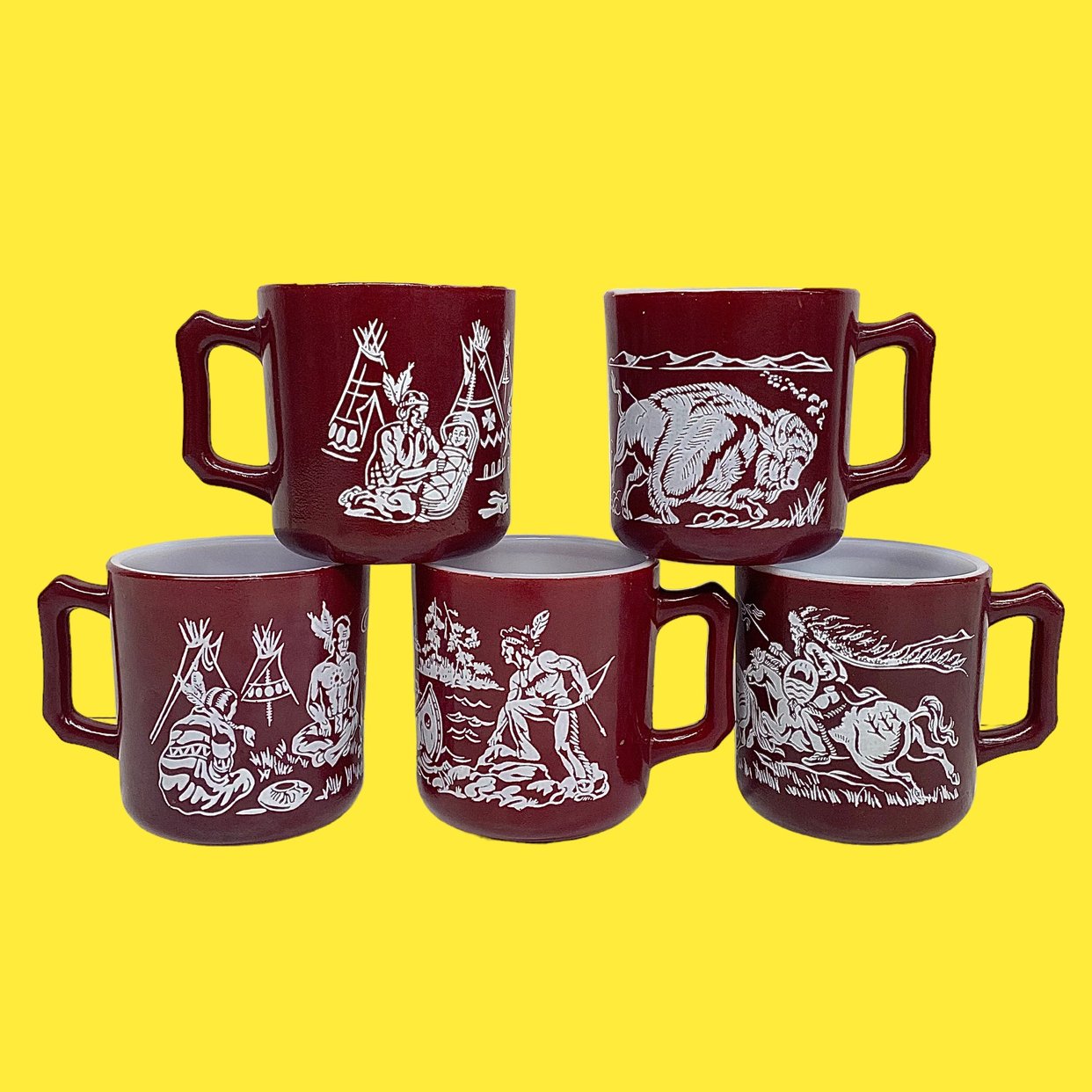 Vintage Hazel Atlas Mugs Retro 1950s Mid Century | Retrospect Vintage ...