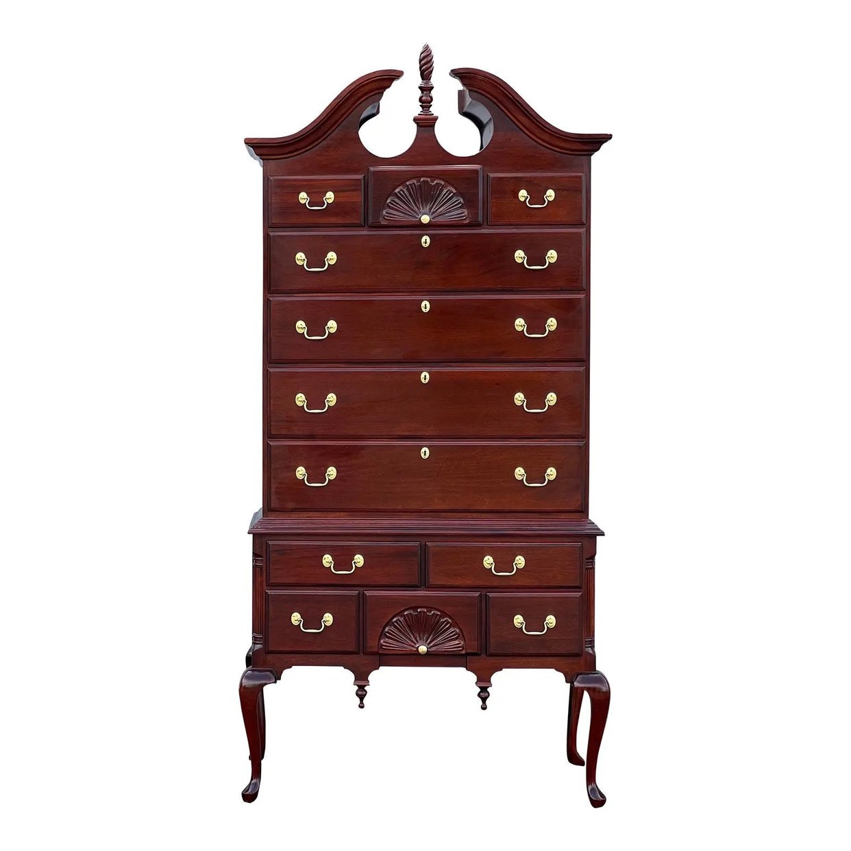 Jamestown Sterling Mahogany Queen Anne Style Highboy | 2nd Story ...