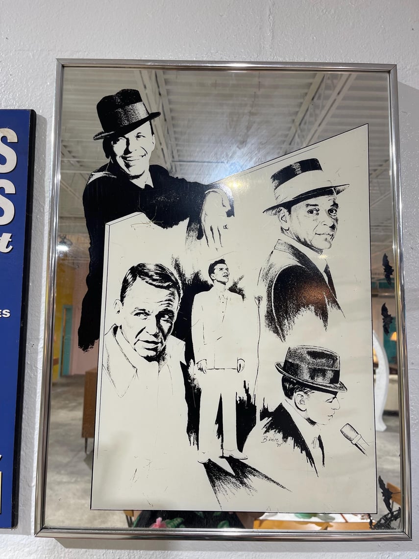 Vintage 1976 Frank Sinatra Wall Mirror | Rocket City Retro | Cocoa, FL