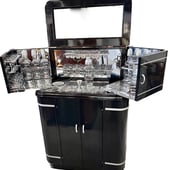 Original Philco Radio Bar Restored Complete Glassware. Bluetooth& Ebony ...