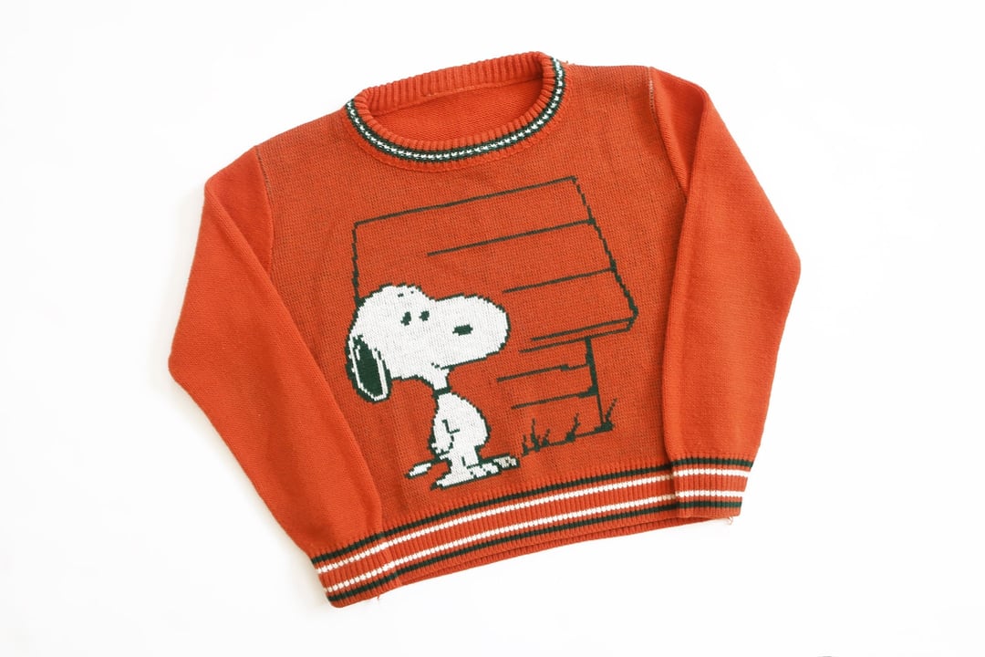vintage snoopy sweater / 60s sweater / 1960s Peanuts Snoopy Charlie ...