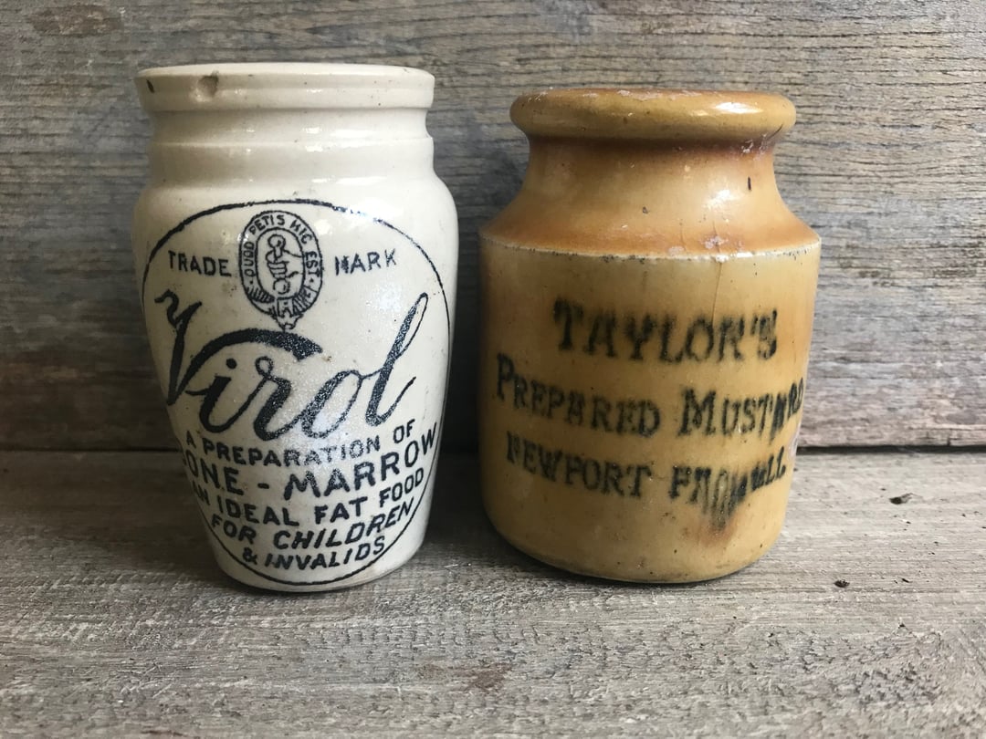 1 1900s Stoneware Jar, Stoneware, Virol Bone Marrow, Bone Broth ...