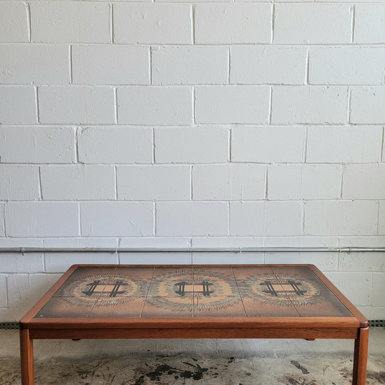 Mid Century Danish Tile Top and Teak Coffee | Wishbone Reserve ...