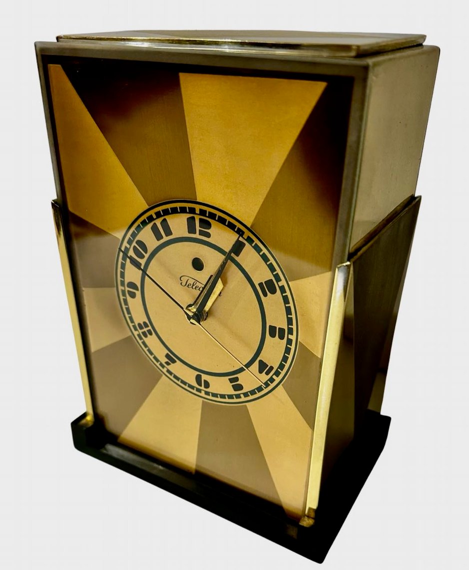 Modernique Clock by Paul Frankl Art Deco Skyscraper Telechron Clock ...