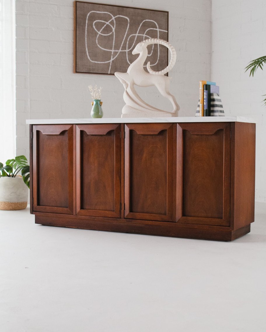 Vintage Faux Marble Top Buffet | Sunbeam Vintage | Highland Park - Los ...