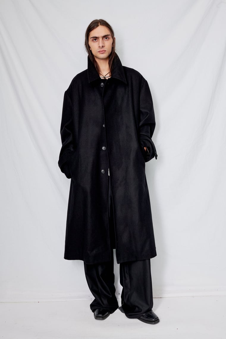 Black Heavy Wool Overcoat | Assembly New York | Lower East Side - New ...