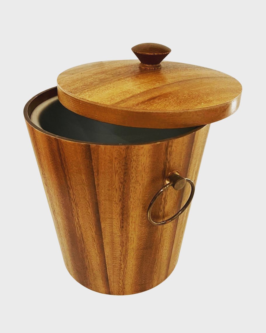Danish Mid-Century Modern Walnut & Brass Ice Bucket | Klassik | San ...