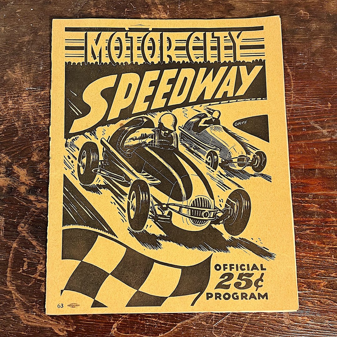 1940s Motor City Speedway Program with Eddie Johnson Photo Print | Mad ...