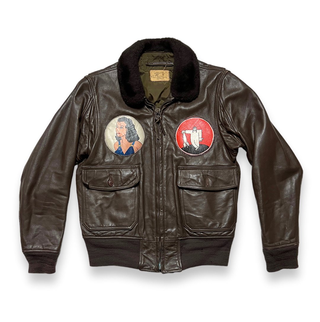 Vintage 1970s US NAVY G-1 Leather Flight Jacket w/ Hand | Sparrows ...