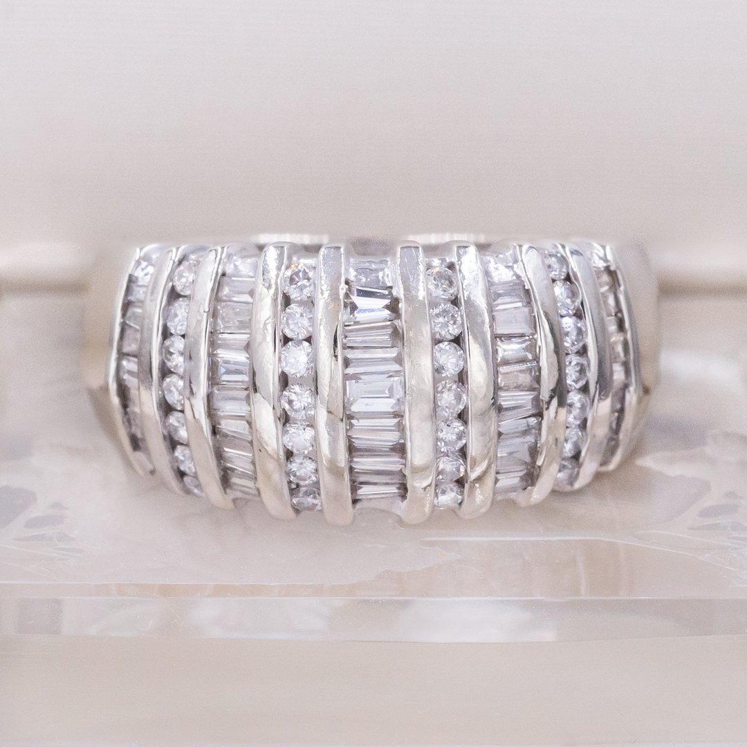 Baguette Diamond Cocktail Ring C. 1960s | Pippin Vintage Jewelry ...